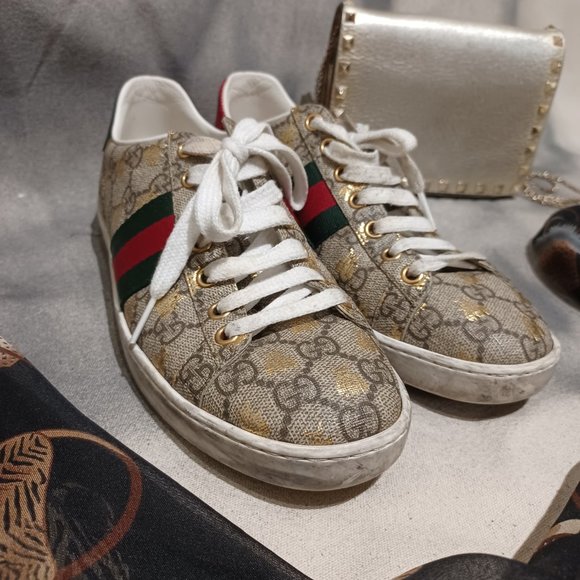 Gucci | Shoes | Gucci Bee Sneakers Size 365 | Poshmark